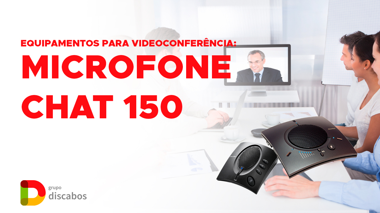 Equipamentos para videoconferência: microfone Chat 150